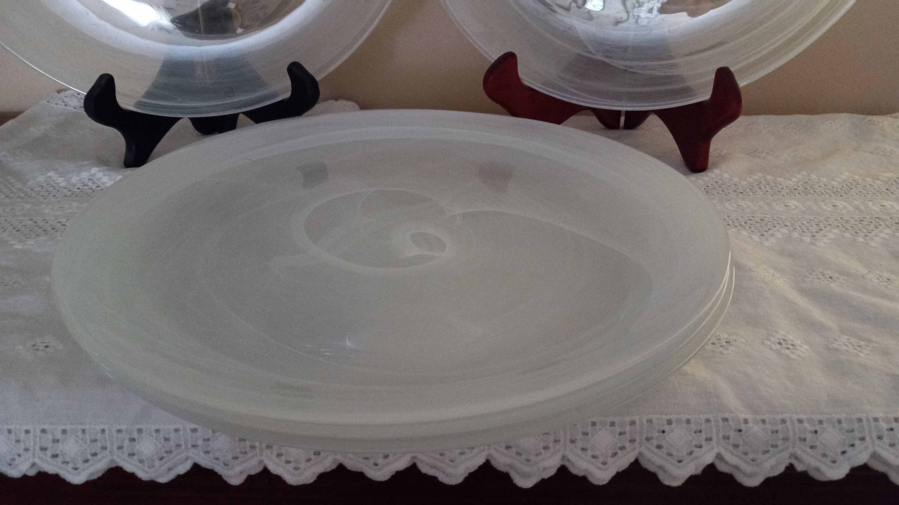 Ardacam Art OF Table Top Glass White Swirl 5 Dinner Plates - Etsy Ardacam Art OF Table Top Glass White Swirl 5 Dinner Plates - Etsy