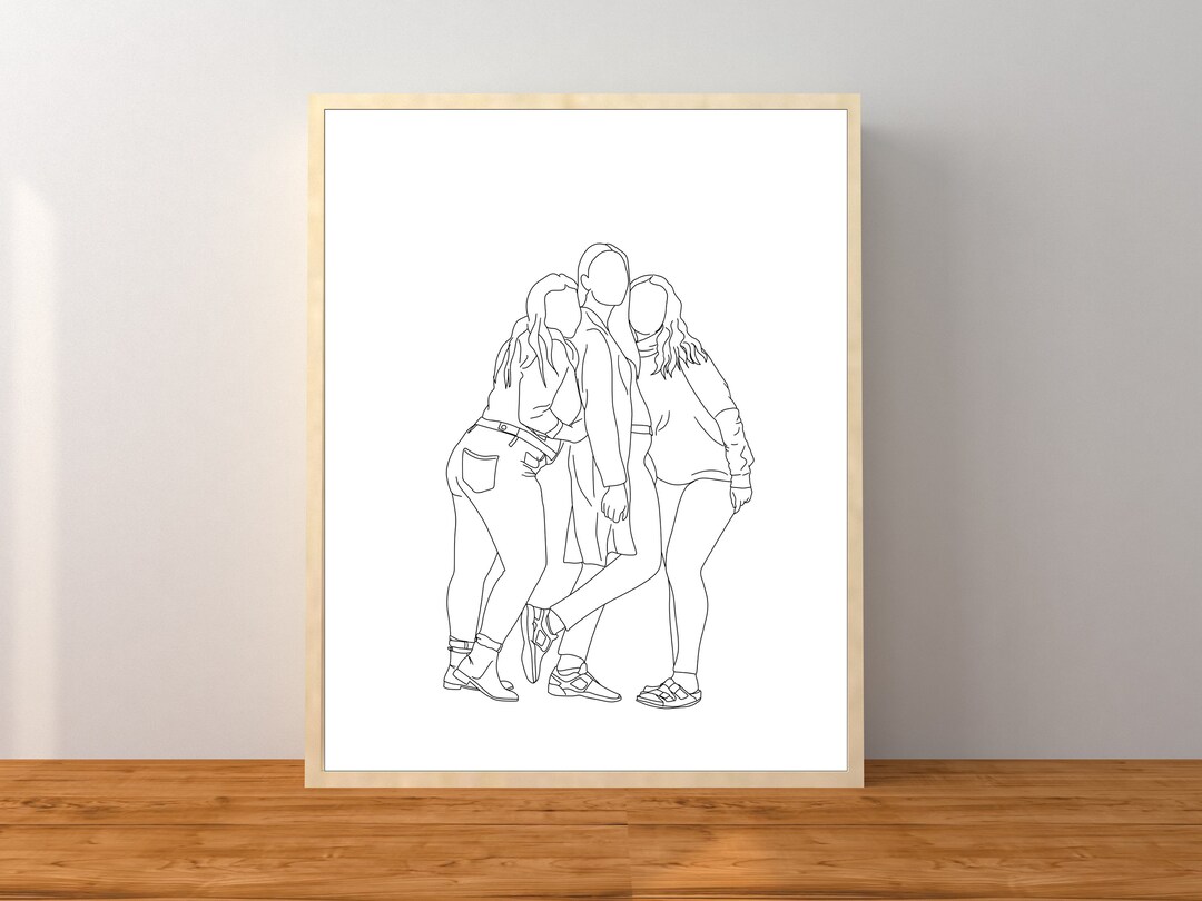 Custom Line Drawing, Line Art, Line Portrait From Photo, Christmas Gift ...