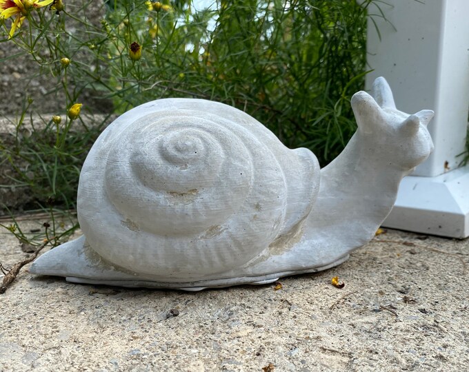 Concrete Garden Snail - Etsy