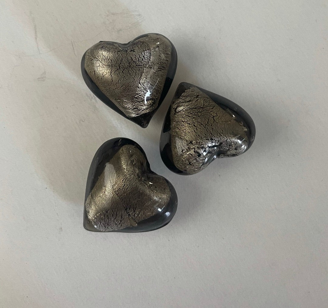 Handmade Glass Hearts, Set of 3 - Etsy