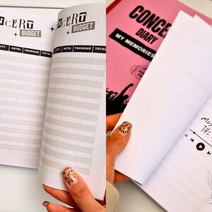 Red Concert Journal to Document 25 Shows | Concert Diary With Ticket ...