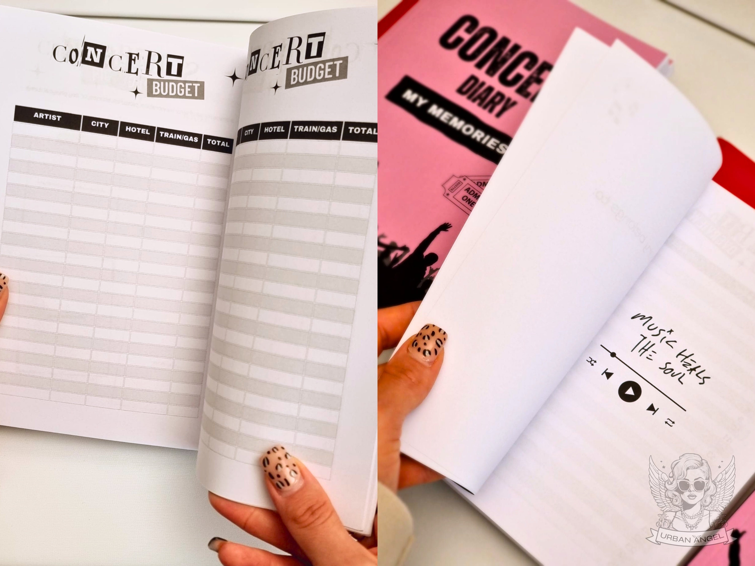 Concert Journal to Document 25 Shows | Concert Diary With Ticket Space ...