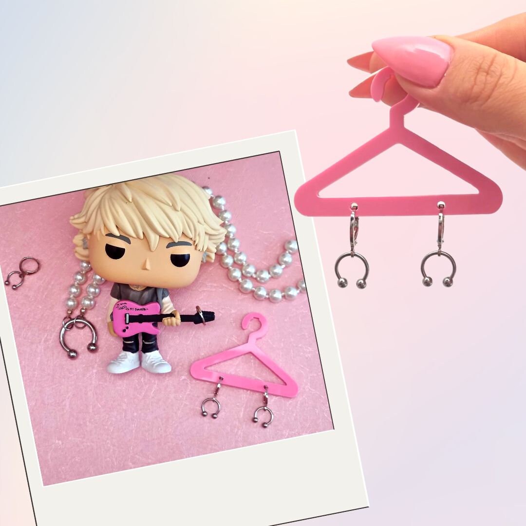 Machine Gun Kelly Inspired Punk Unisex Horseshoe Piercing Earrings ...