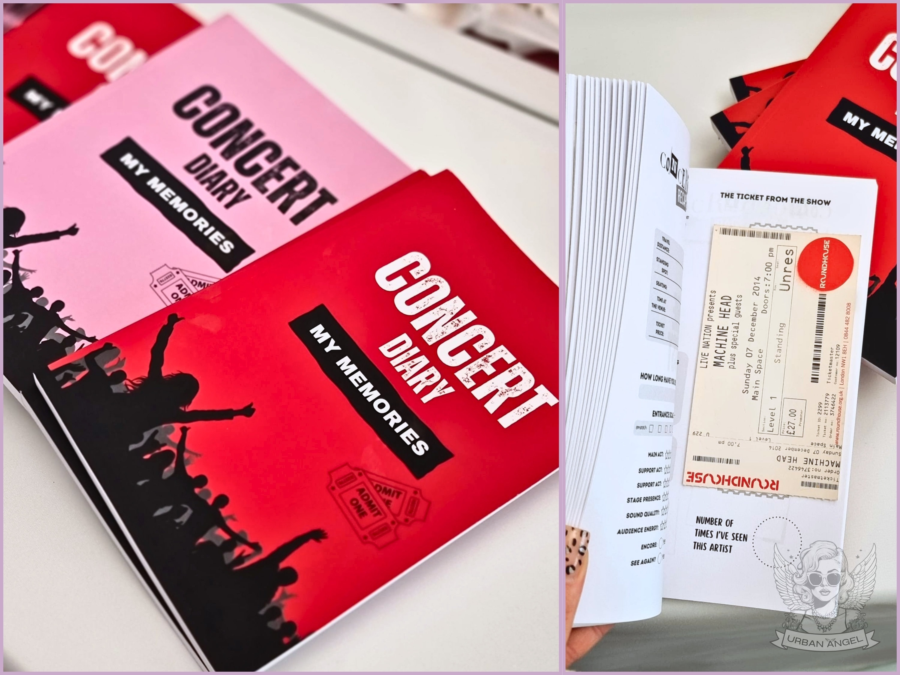 Concert Journal to Document 25 Shows | Concert Diary With Ticket Space ...