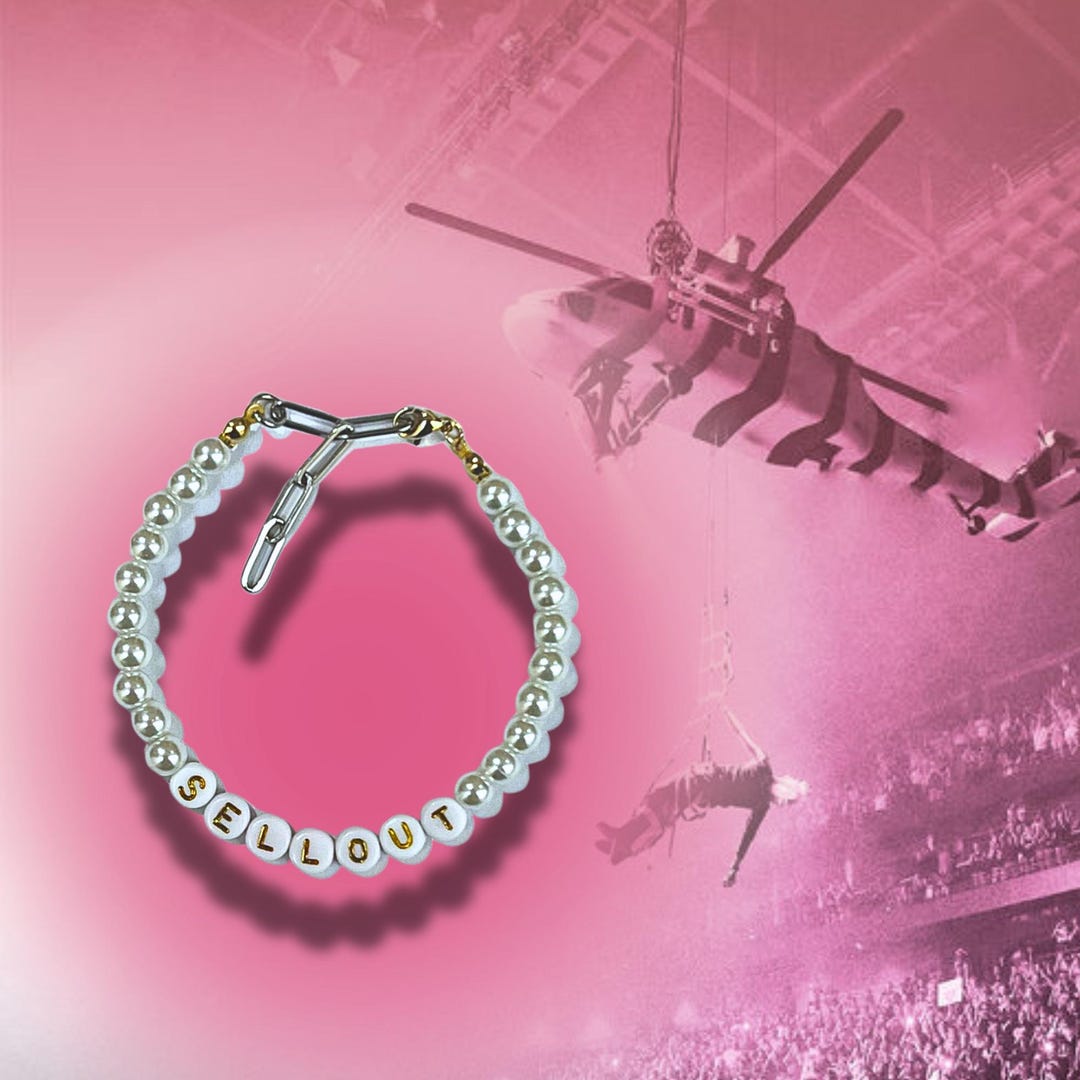 Machine Gun Kelly Inspired SELLOUT Bracelet - Pearl Beaded Punk Unisex ...