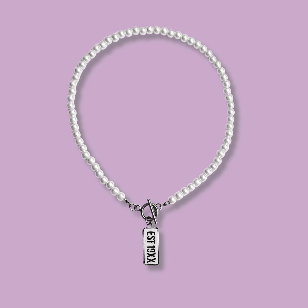 Machine Gun Kelly Inspired ESTXX Charm Pearl Necklace - MGK Inspired ...
