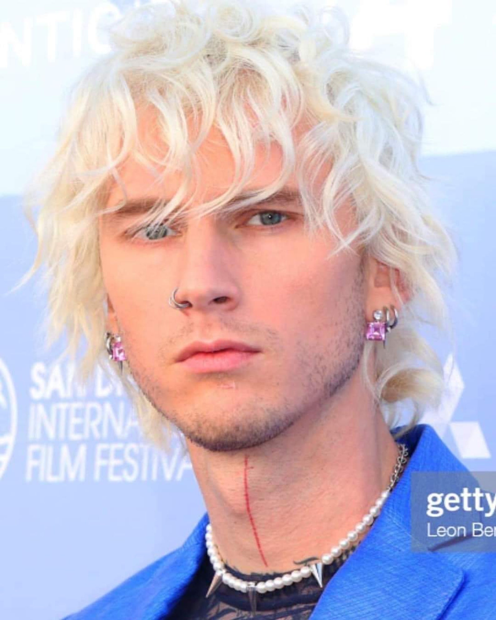 Machine Gun Kelly Inspired Handmade Pearl Necklace With Spikes - Etsy