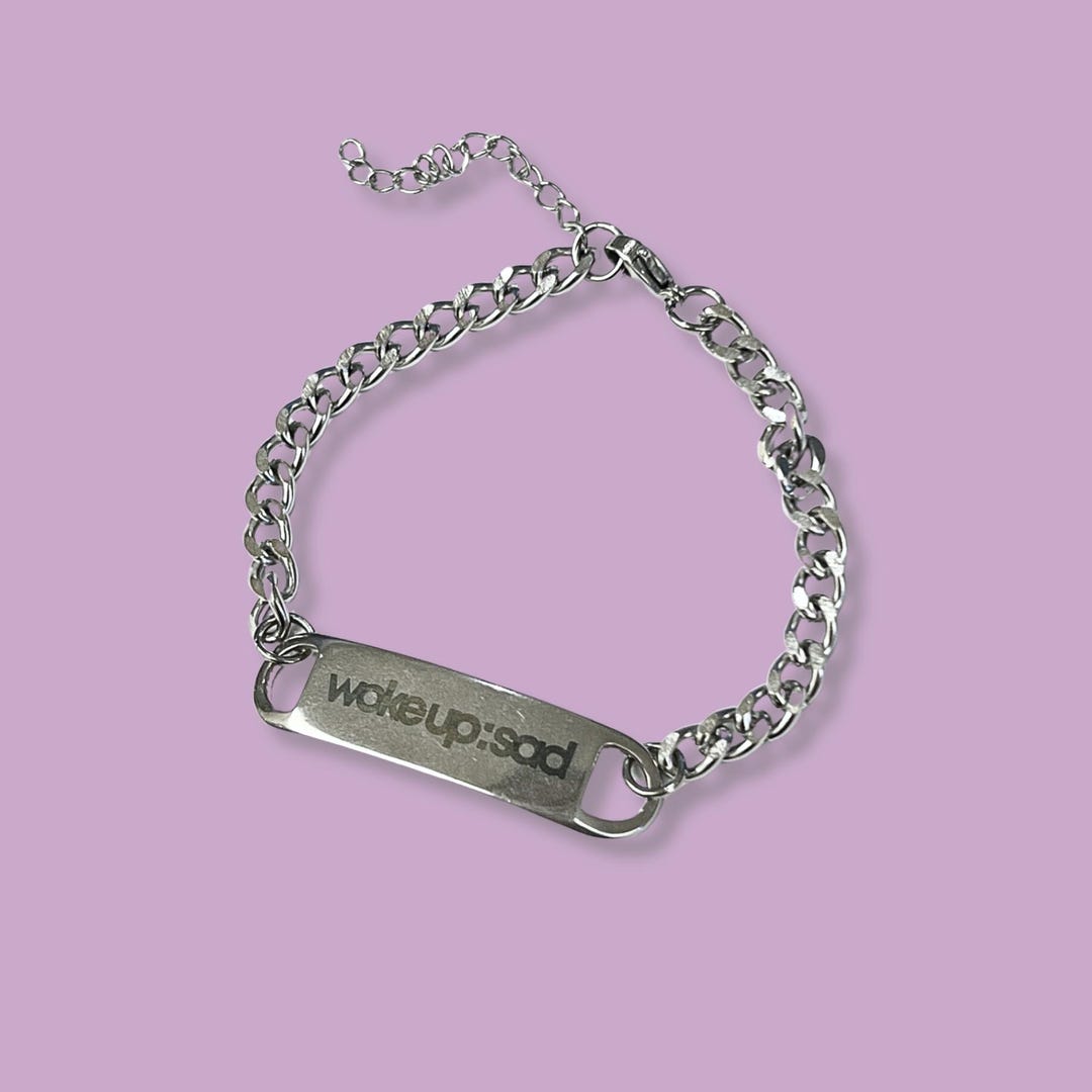 Machine Gun Kelly X TR Inspired Handmade Woke up : Sad Bracelet - Genre ...