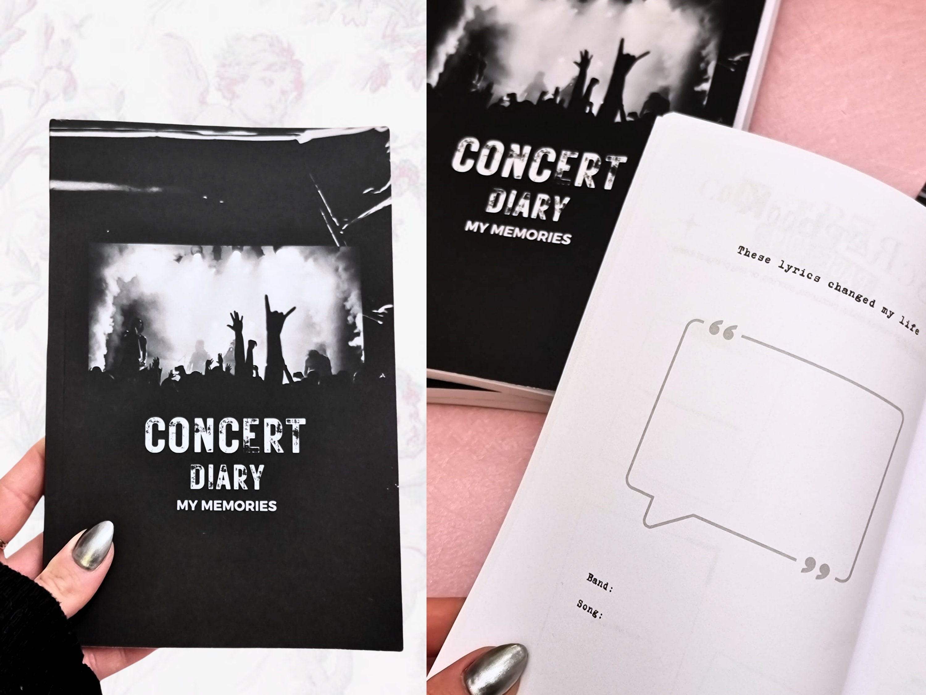 Concert Journal to Document 25 Shows | Concert Diary With Ticket Space ...