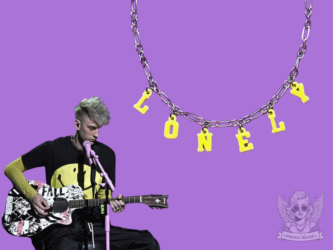 Machine Gun Kelly 'lonely' Song Inspired Lettered Necklace - MGK ...