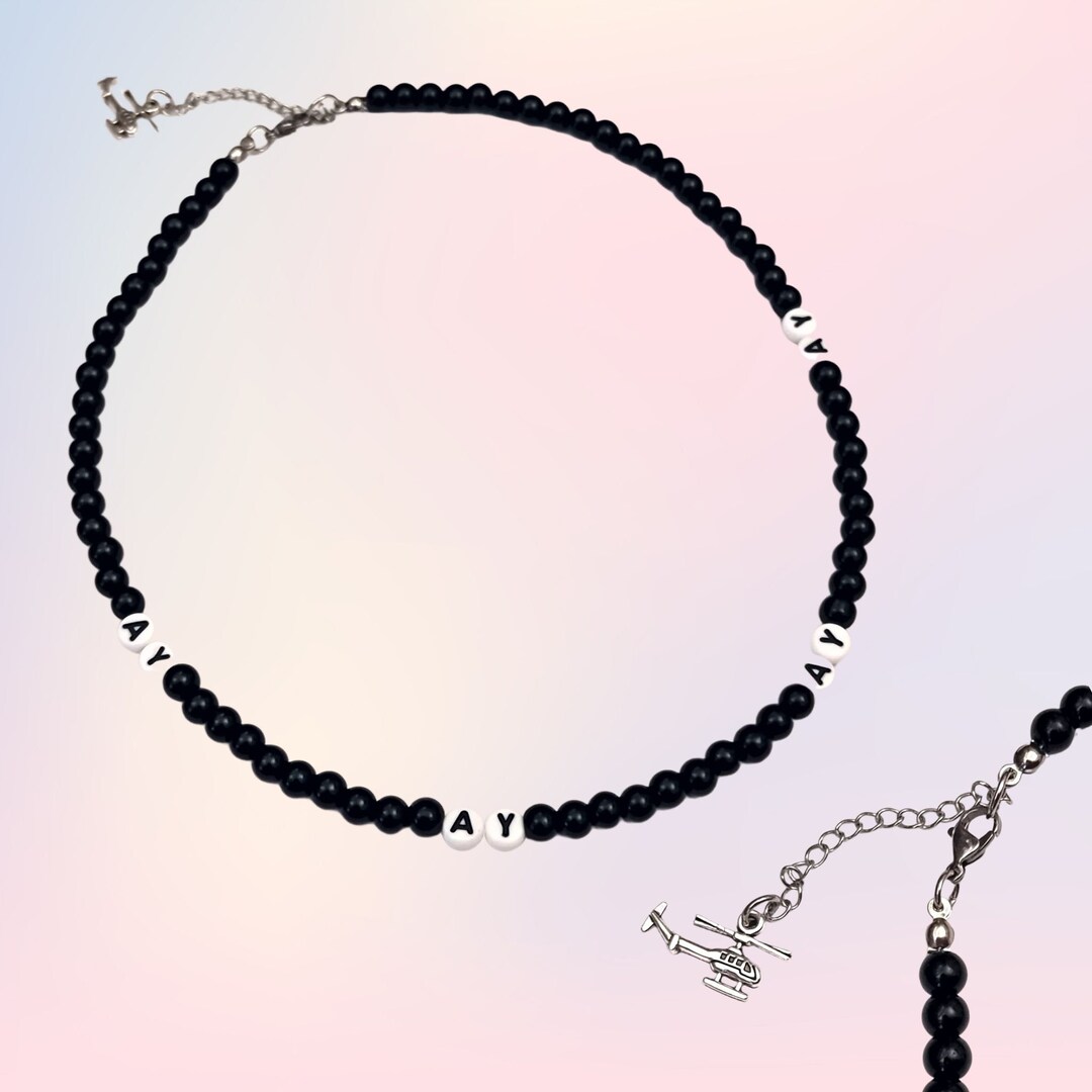 Machine Gun Kelly Inspired Punk Unisex Beaded Pearl Pearl Necklace From ...