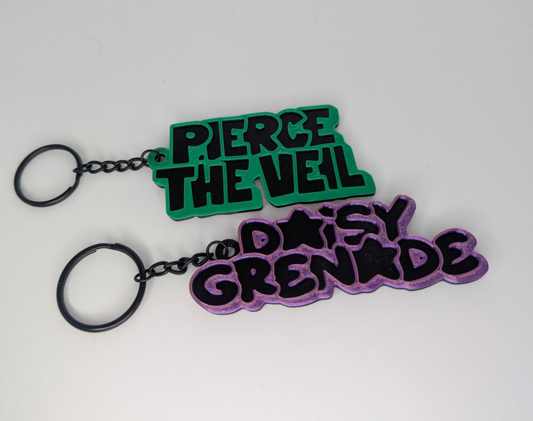 Band Inspired Bubble Letter 3D Print Keychains (single Sided) - Etsy