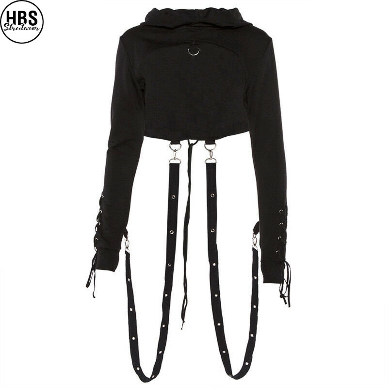 Gothic Cropped Hoodie Sweatshirt Harajuku Y2k Vintage Crop Etsy