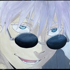 Satoru Gojo Original Acrylic Painting - Wall Art, Home Decor, Anime Fan ...