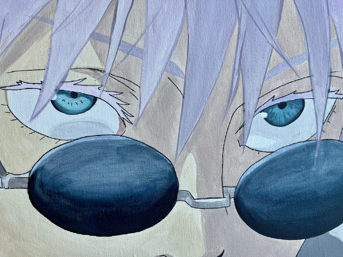 Satoru Gojo Original Acrylic Painting - Wall Art, Home Decor, Anime Fan ...