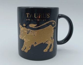 Vintage 1990s Taurus Zodiac Sign Mug - Astrology Celestial - Etsy