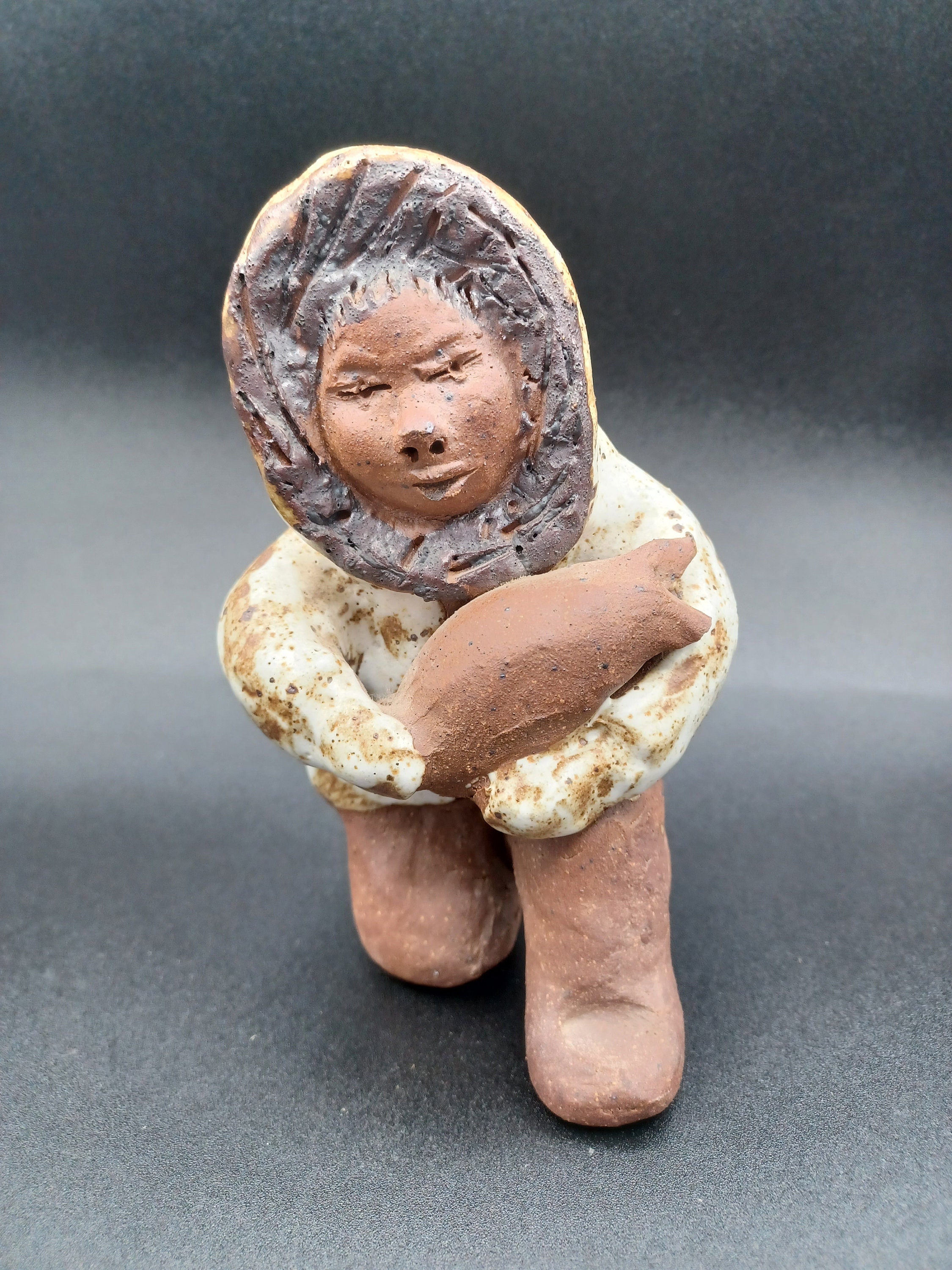 Folk Art Inuit/native American Pottery Sculpture - Etsy