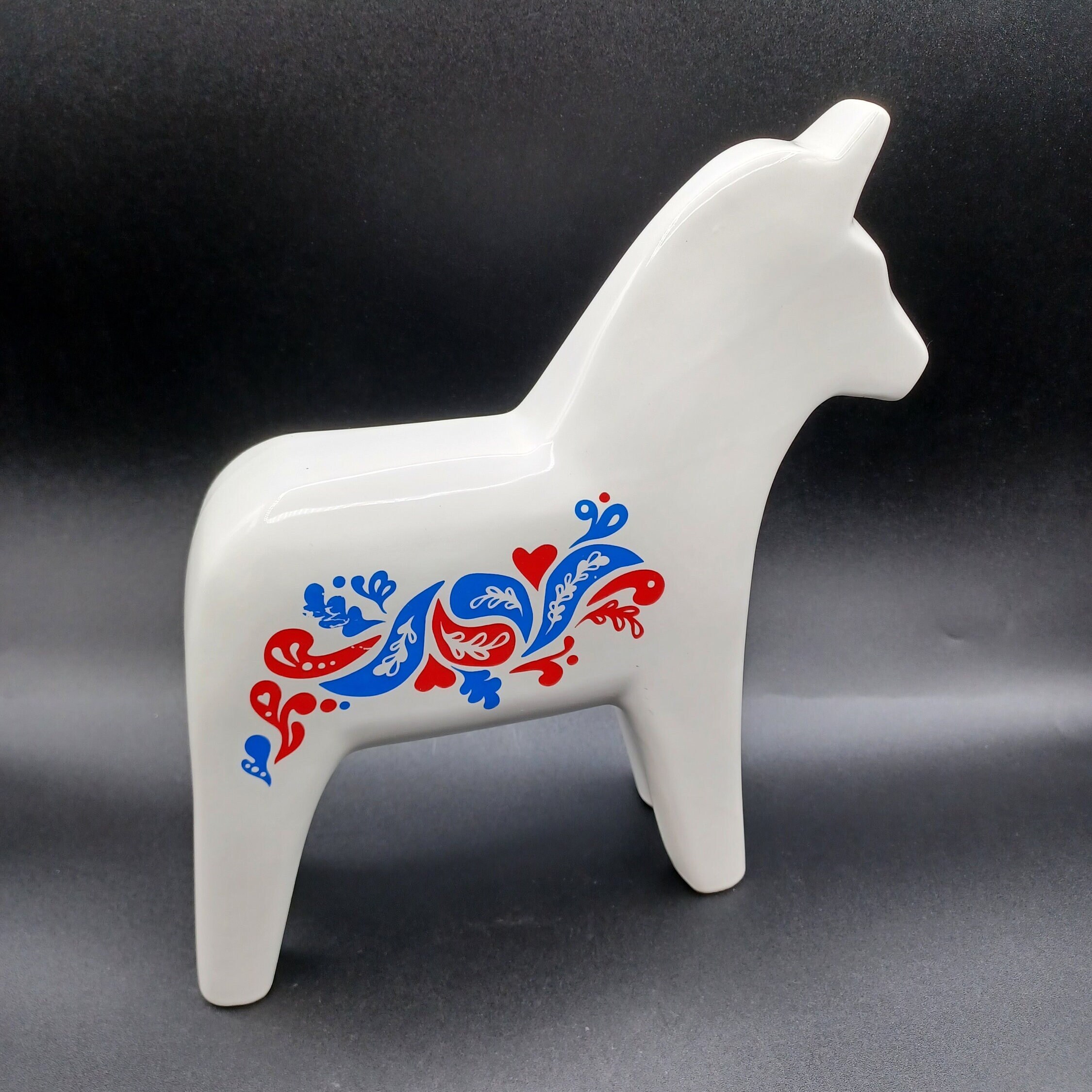 Ikea Vinterfest Ceramic Dala Horse - Etsy