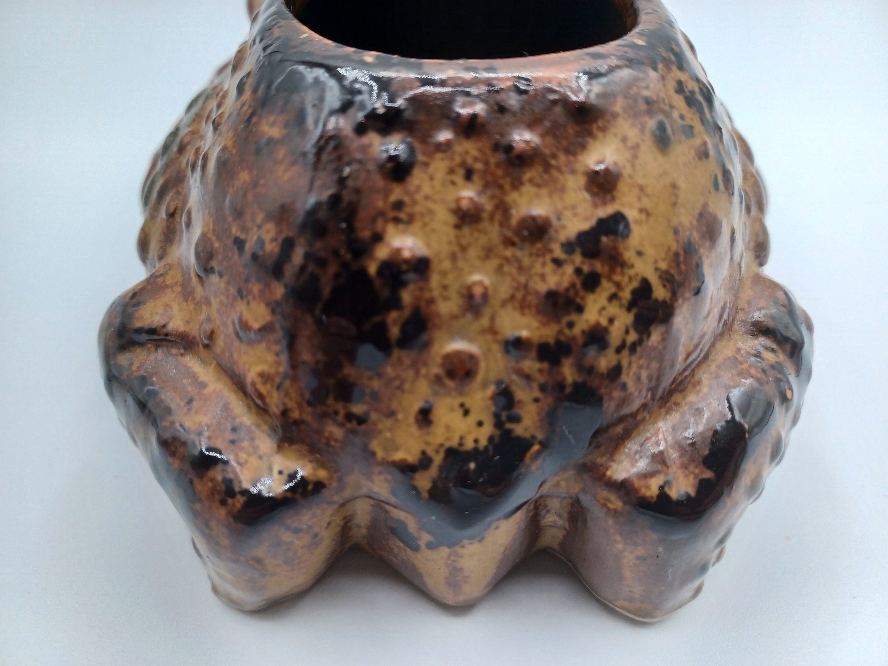 Vintage Ceramic Stoneware Toad Planter - Etsy