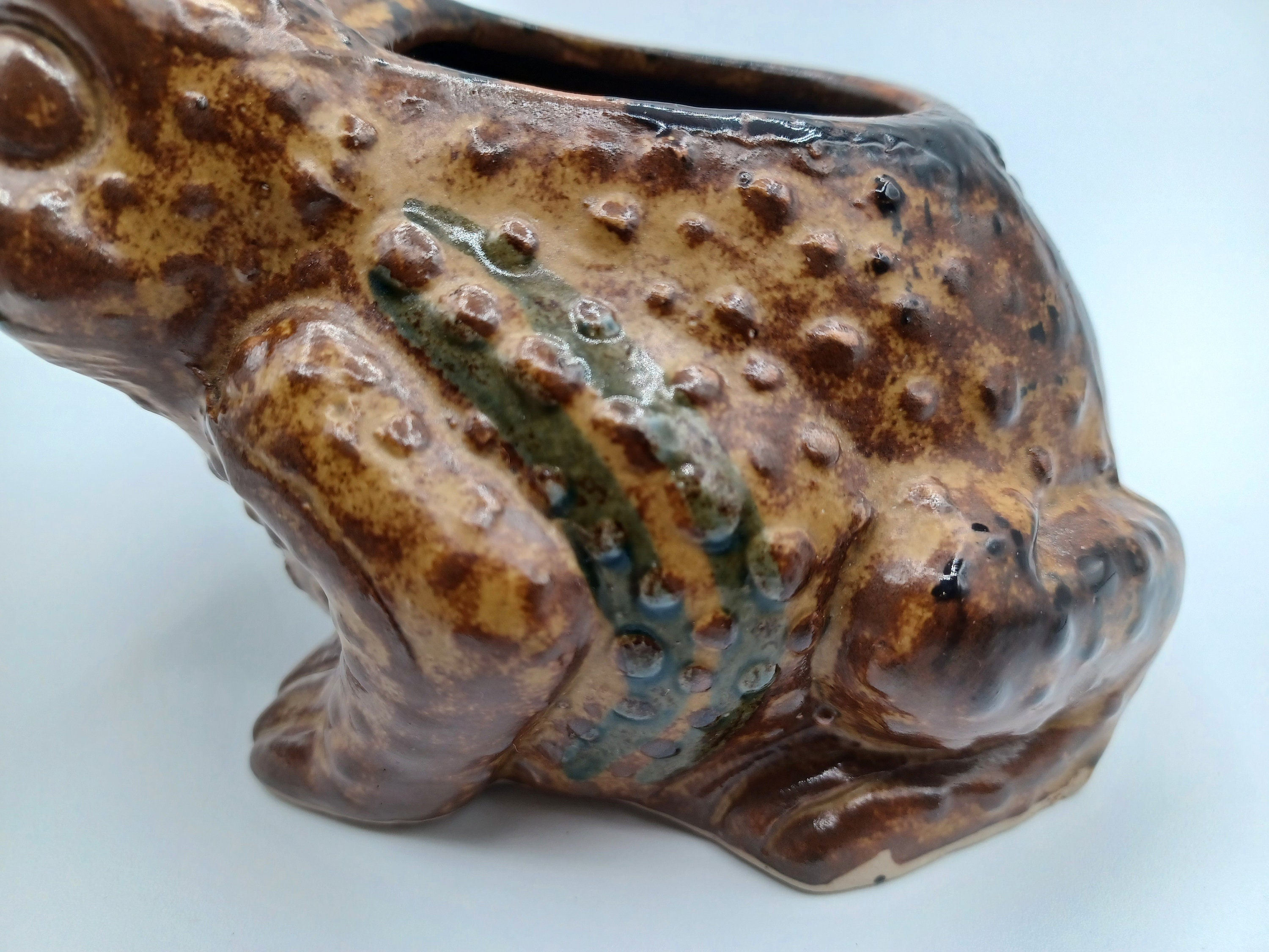 Vintage Ceramic Stoneware Toad Planter - Etsy