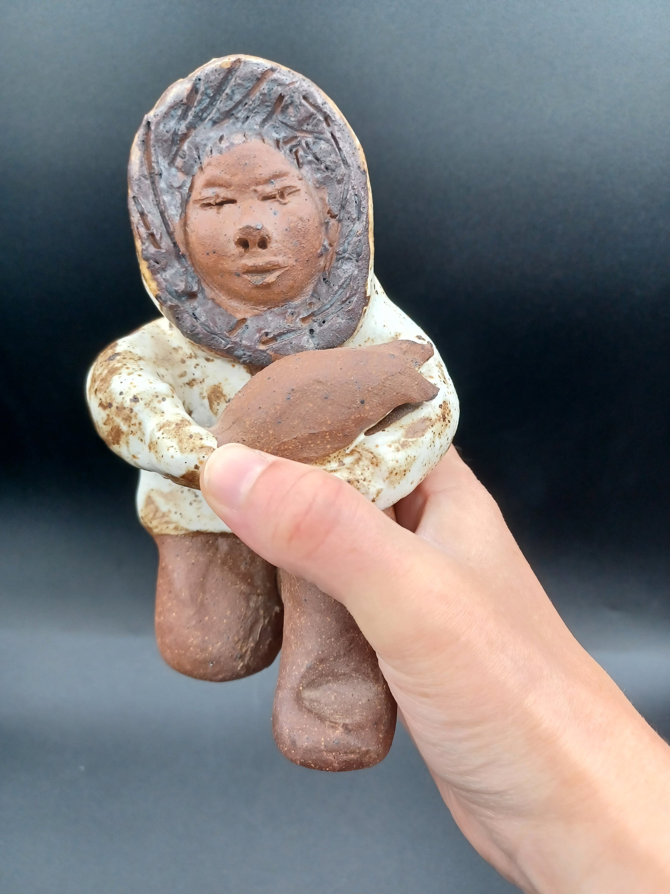 Folk Art Inuit/native American Pottery Sculpture - Etsy
