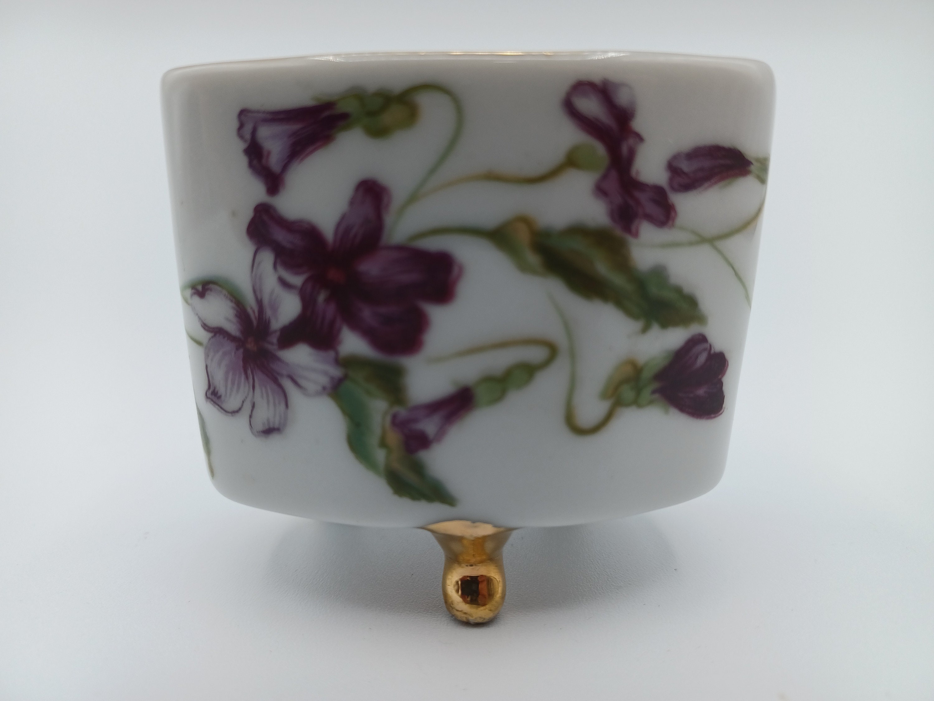 Lefton 3 Pc. Porcelain Smoking Set, Cigarette/match Holder W/ Ashtrays ...