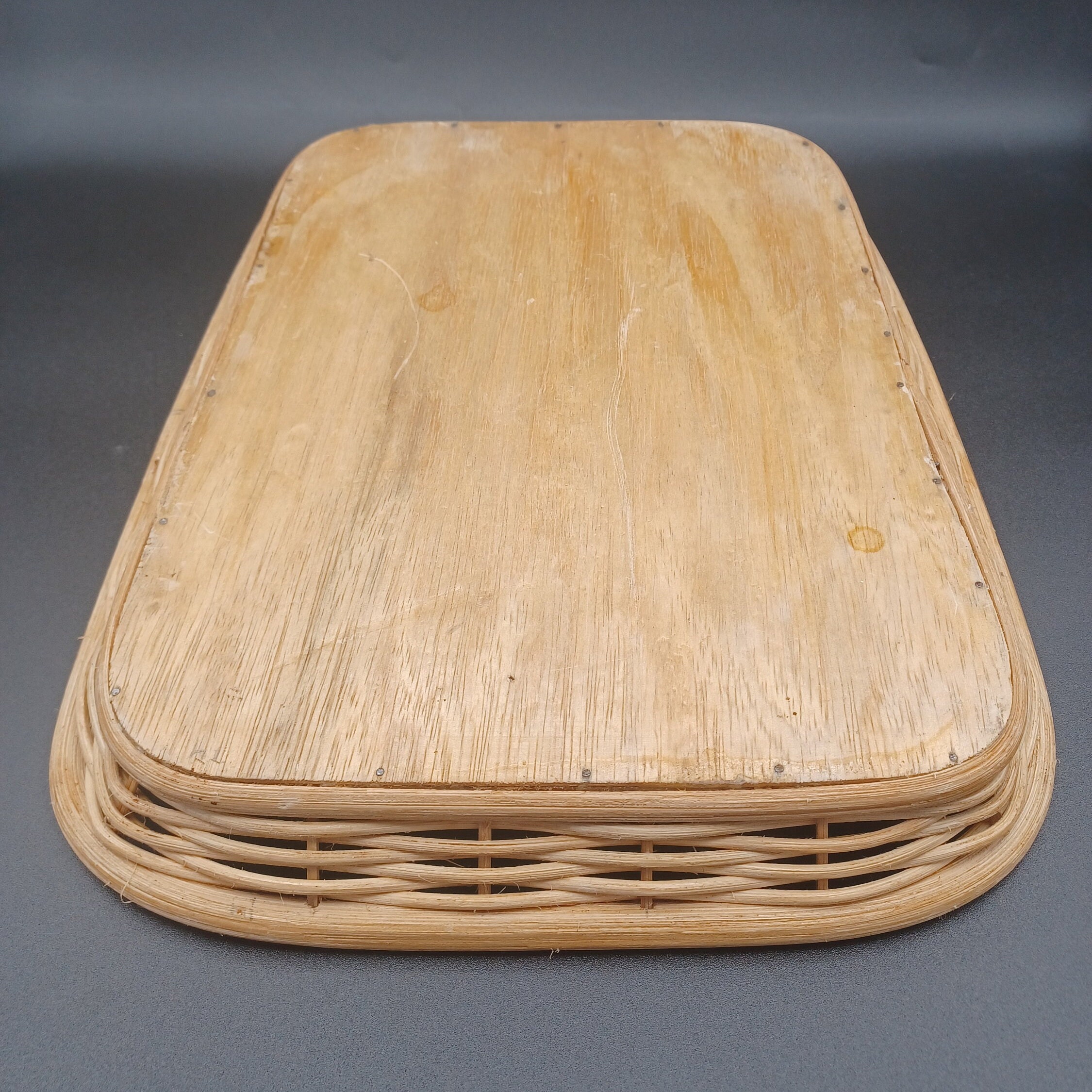 Woven Rattan and Capiz Shell Serving Tray - Etsy