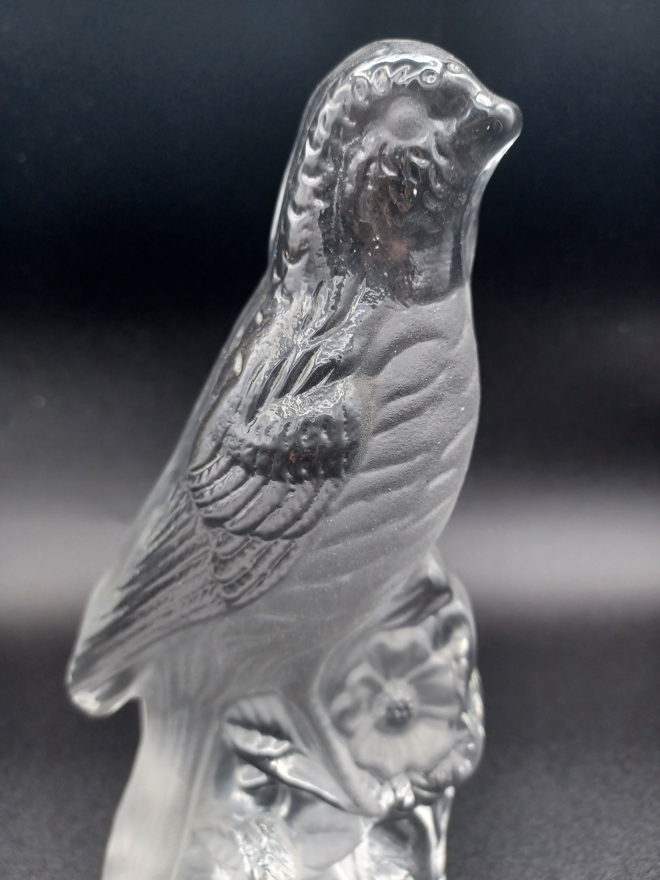 Viking Frosted Glass Bird Bookend, Art Glass Robin Figurine - Etsy