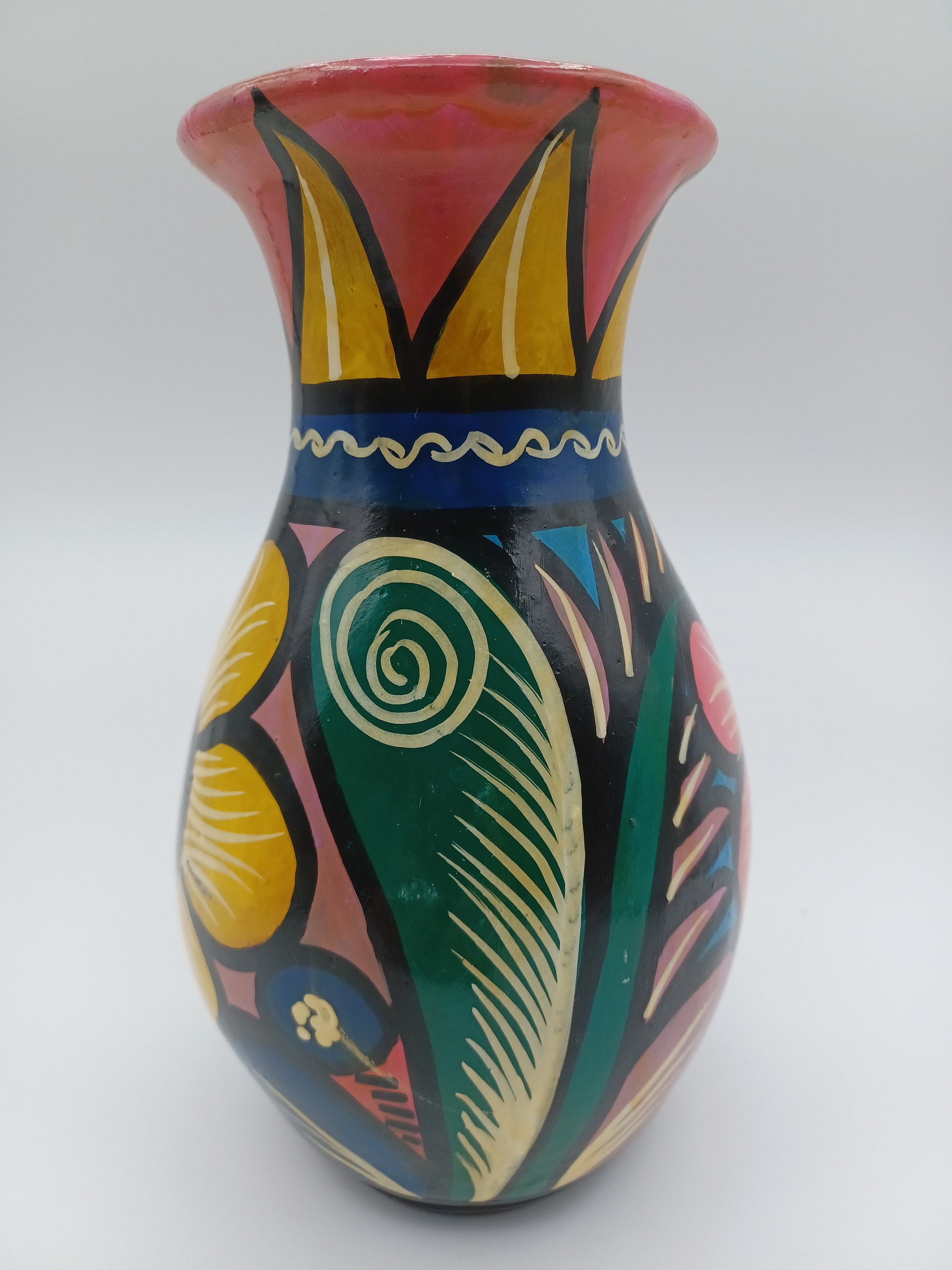 Mexican Hand Painted Talavera Pottery Vase - Etsy