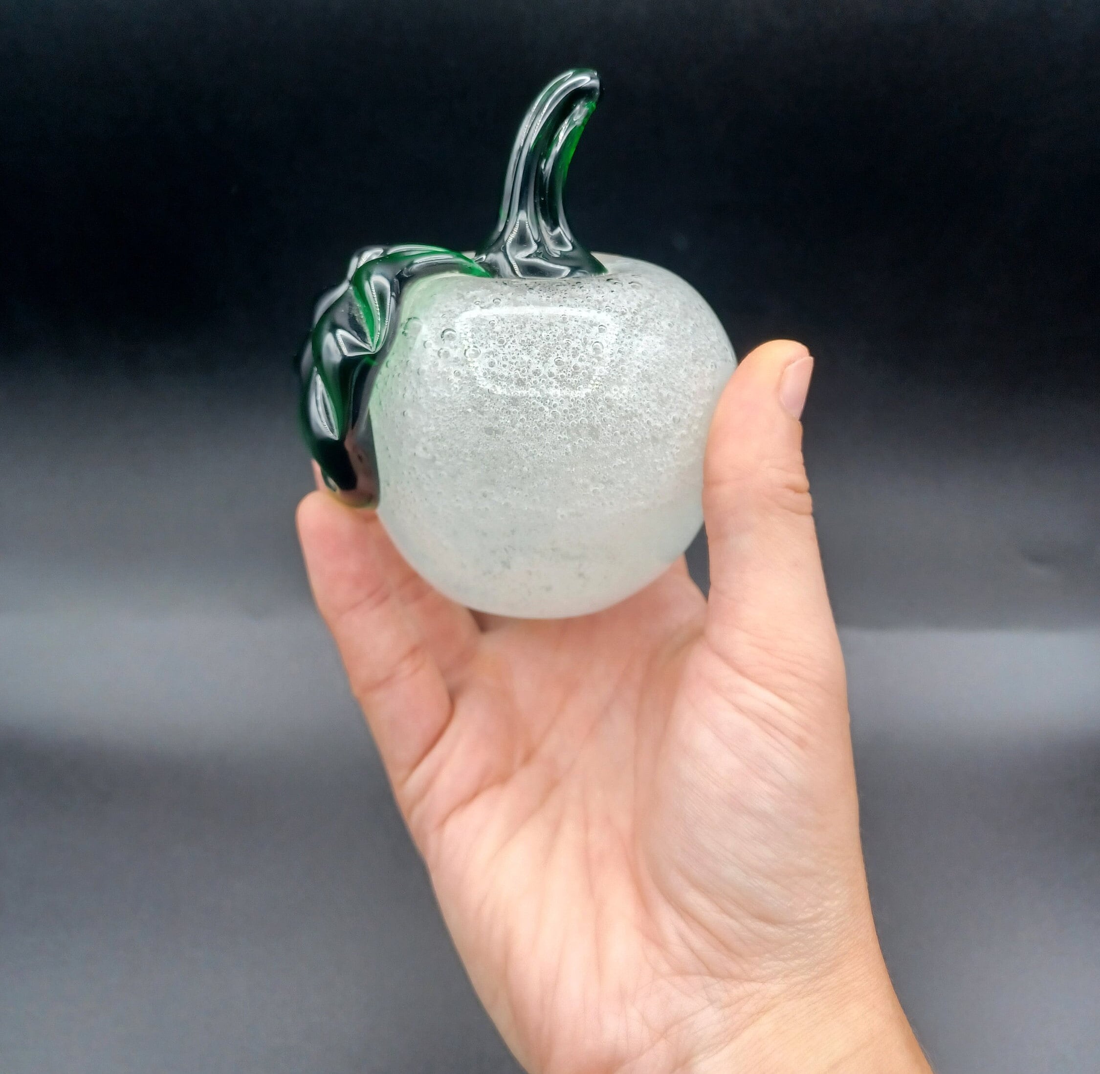 Hand Blown Apple Art Glass Paperweight - Etsy
