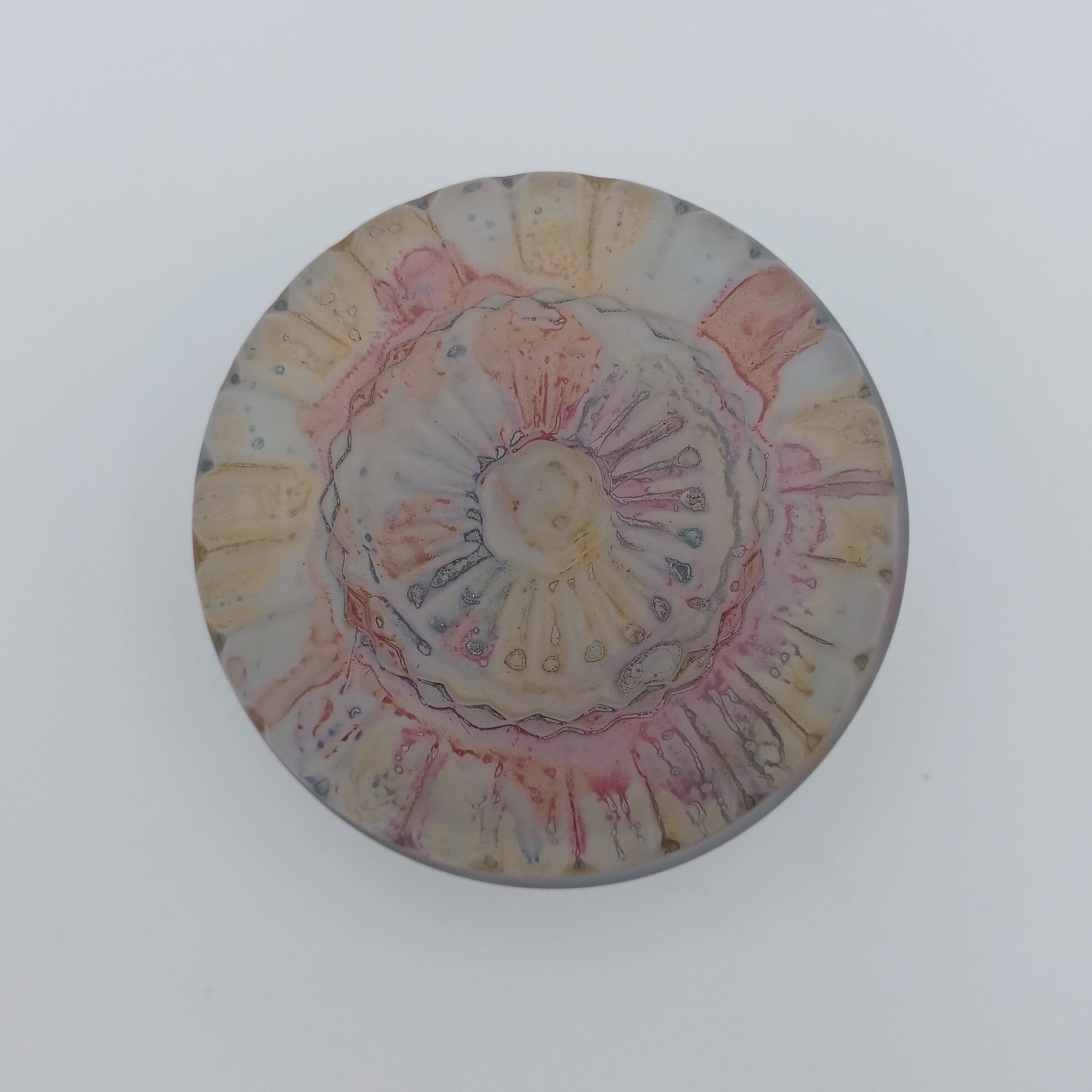 Simron Israel Hand Painted Satin Glass Covered Dish - Etsy