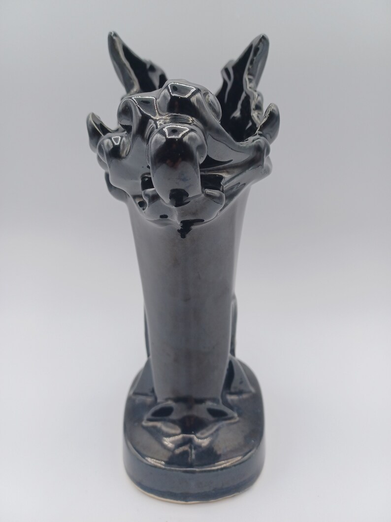 RARE!! Mccoy 1940's Black Rams Head Pottery Vase - Etsy