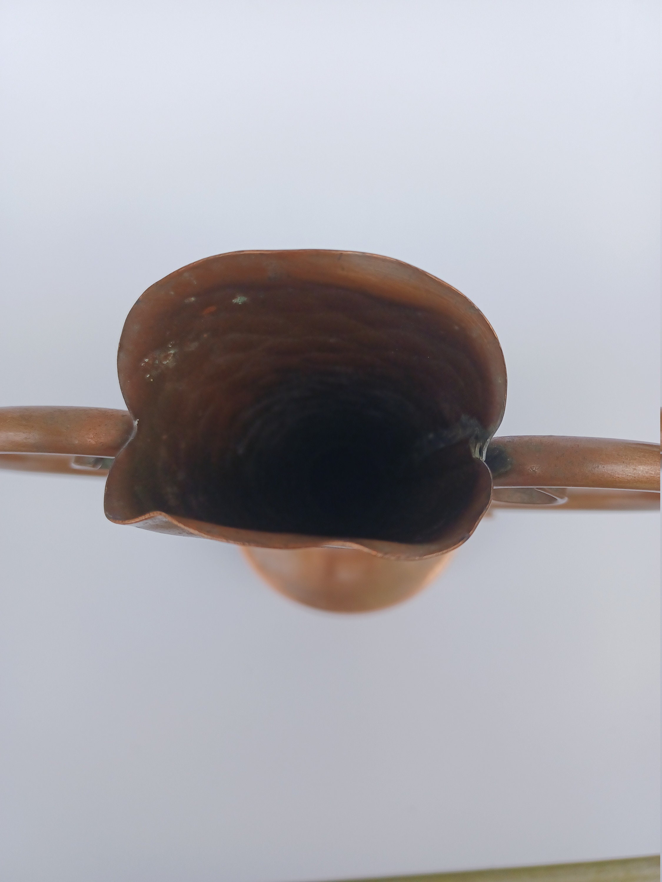 Vintage Gregorian Copper Vase With Scroll Handles - Etsy