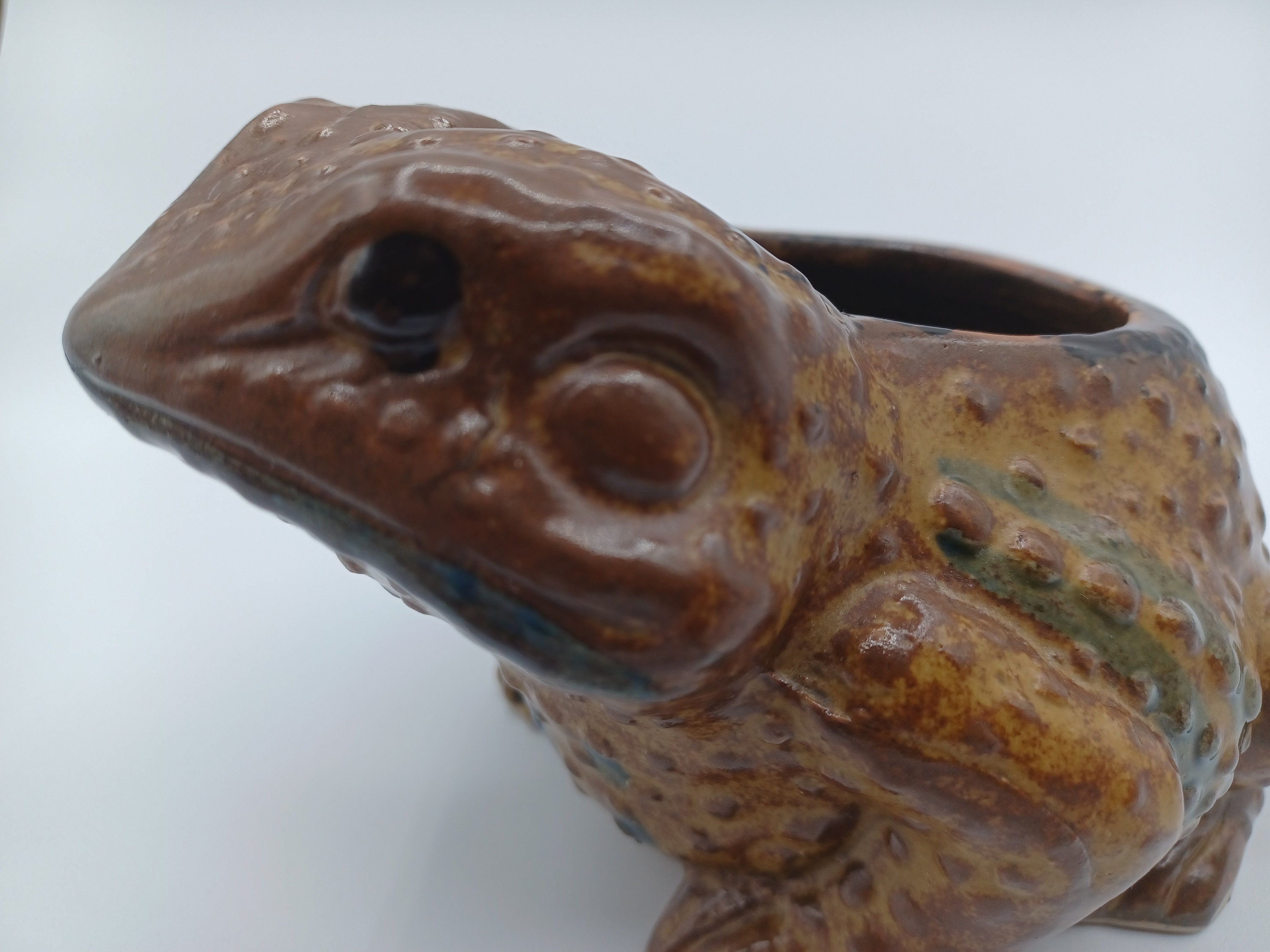Vintage Ceramic Stoneware Toad Planter - Etsy