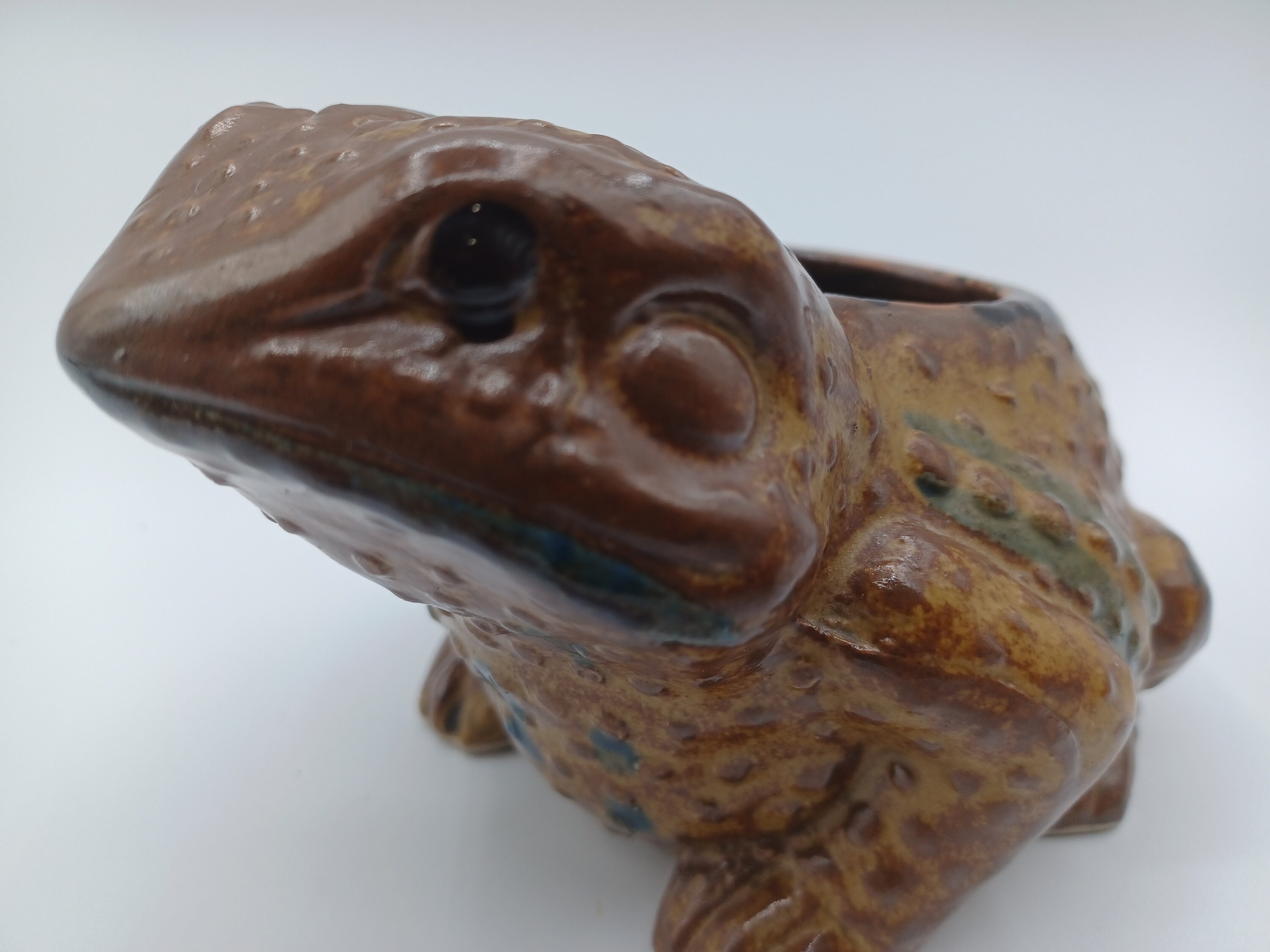 Vintage Ceramic Stoneware Toad Planter - Etsy