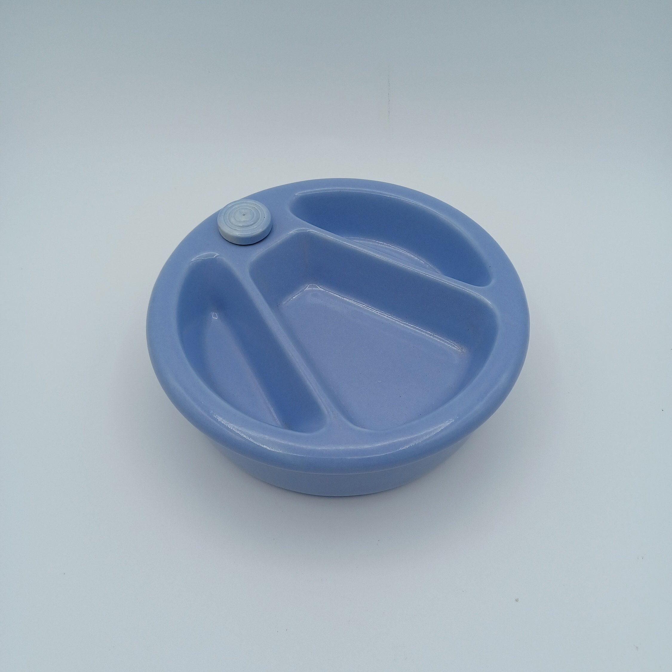 Periwinkle Stoneware Divided Baby Food Warming Dish/bowl - Etsy