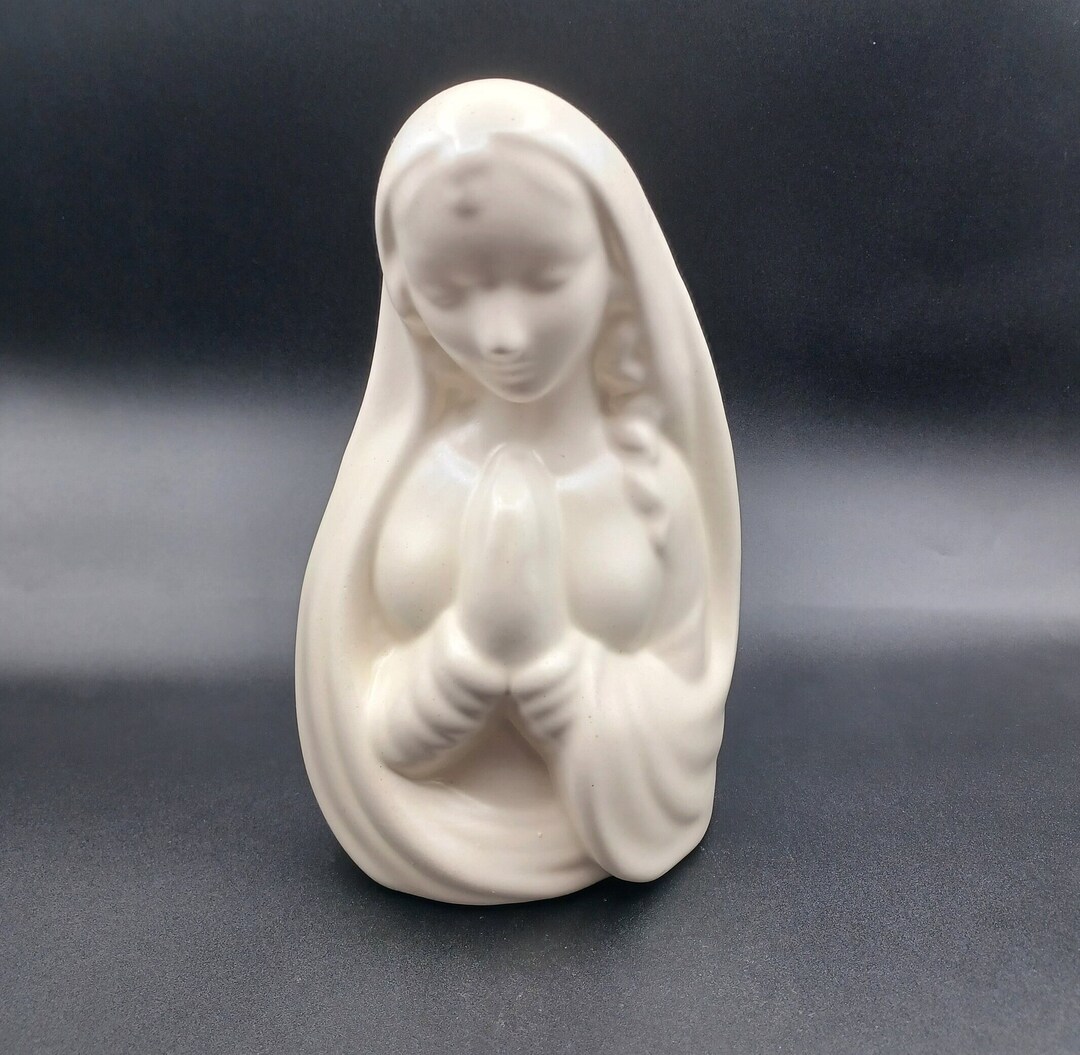 Haeger Bisque Pottery Mother Mary Planter - Etsy