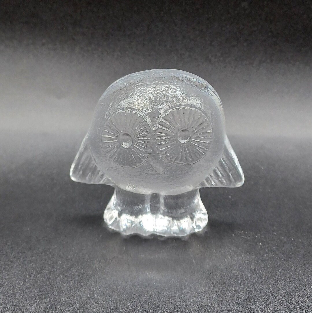 Lisa Larson, Royal Krona Sweden Glass Owl Paperweight - Etsy