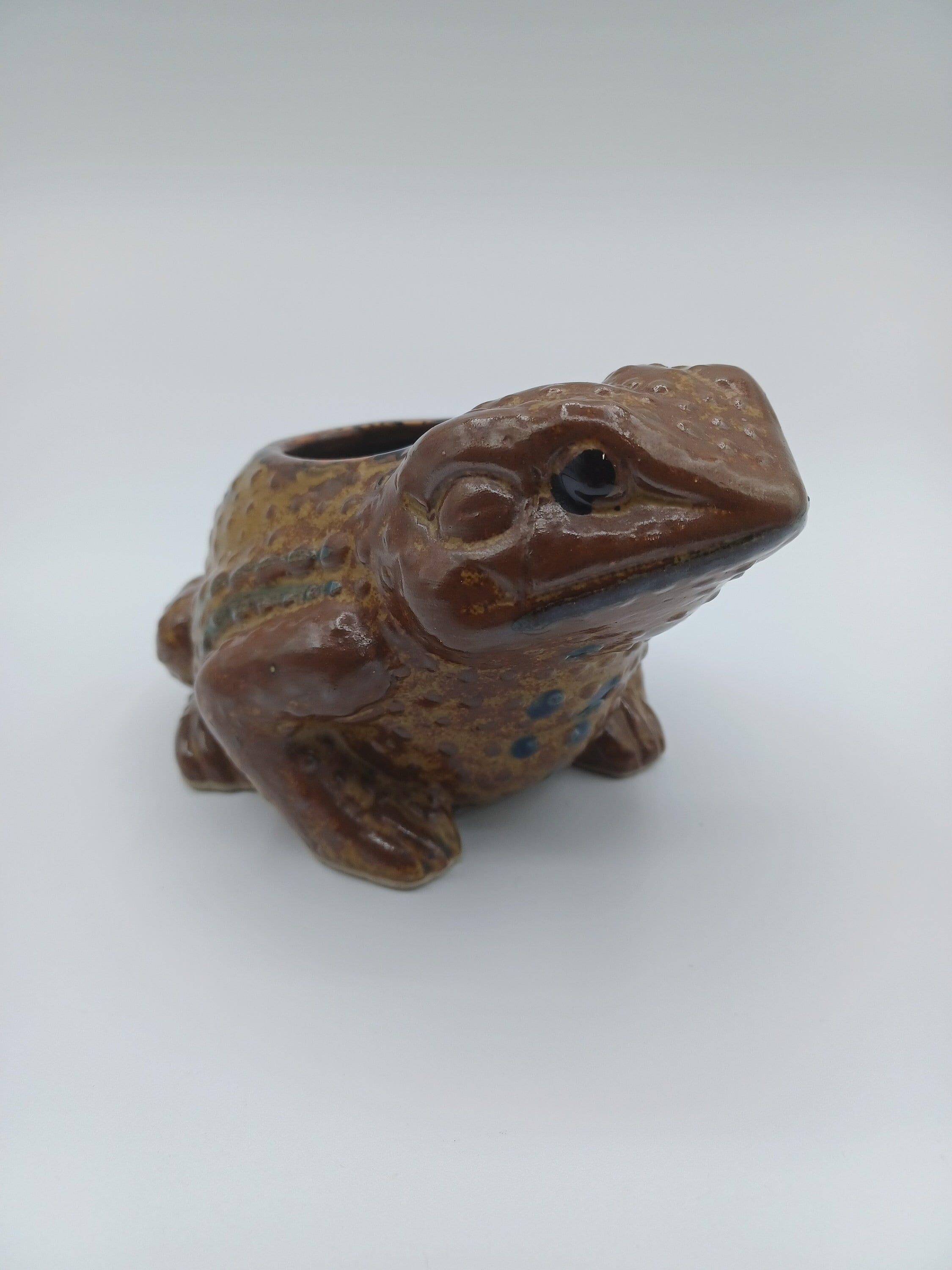 Vintage Ceramic Stoneware Toad Planter - Etsy
