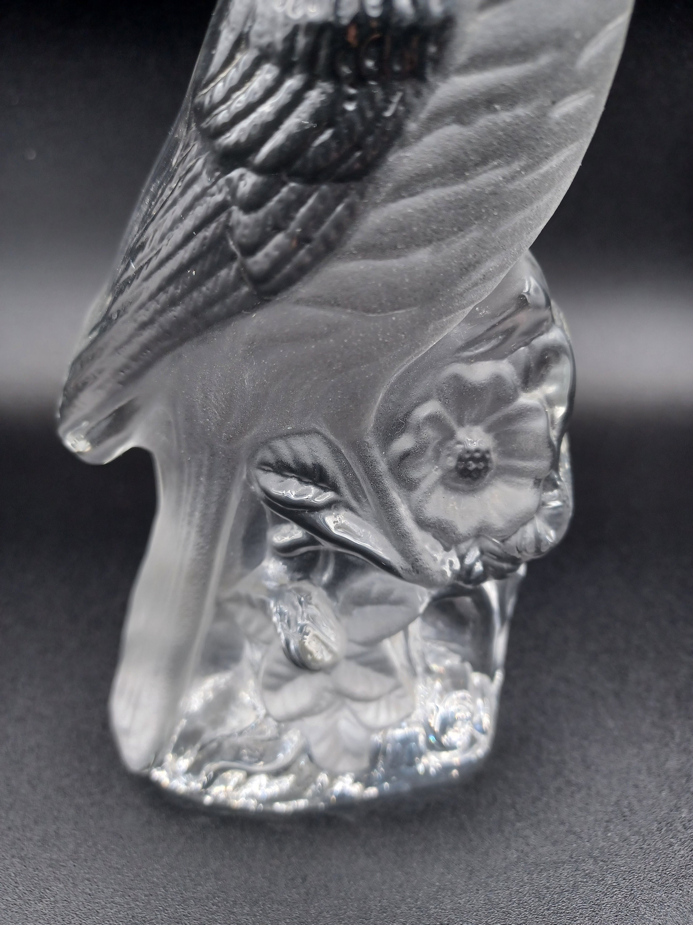 Viking Frosted Glass Bird Bookend, Art Glass Robin Figurine - Etsy