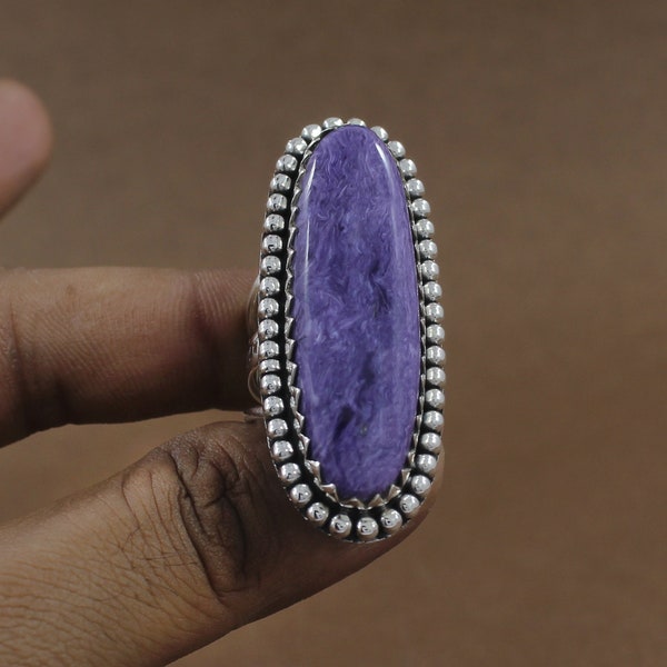Charoite Ring - Etsy