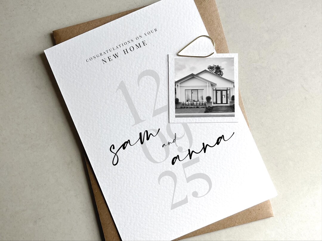 New Home Card, Housewarming Card, Moving House Card, Moving Out Card ...