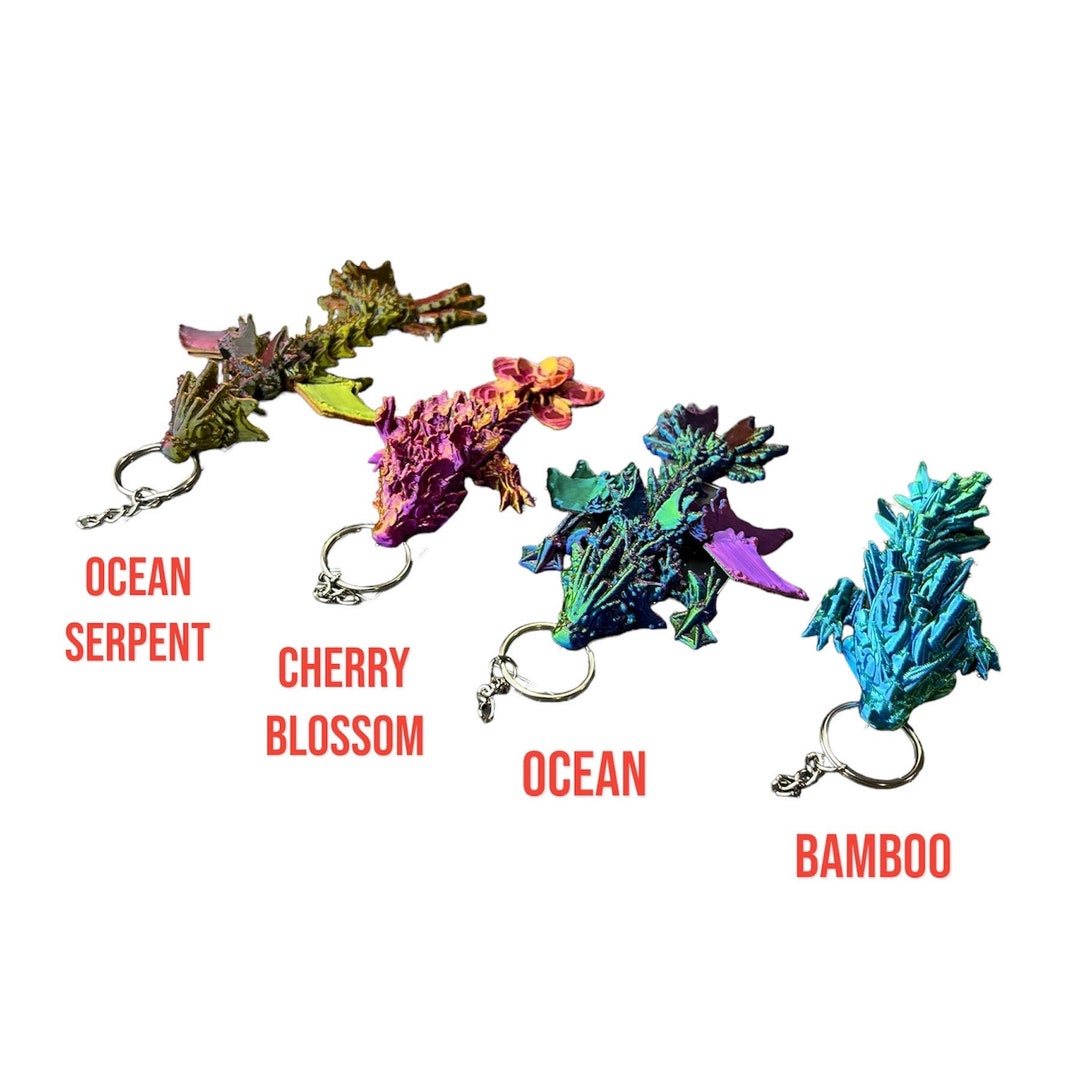 3D Printed Baby Dragon Fidget Toys, Articulated Dragons, Dragon Tadling ...