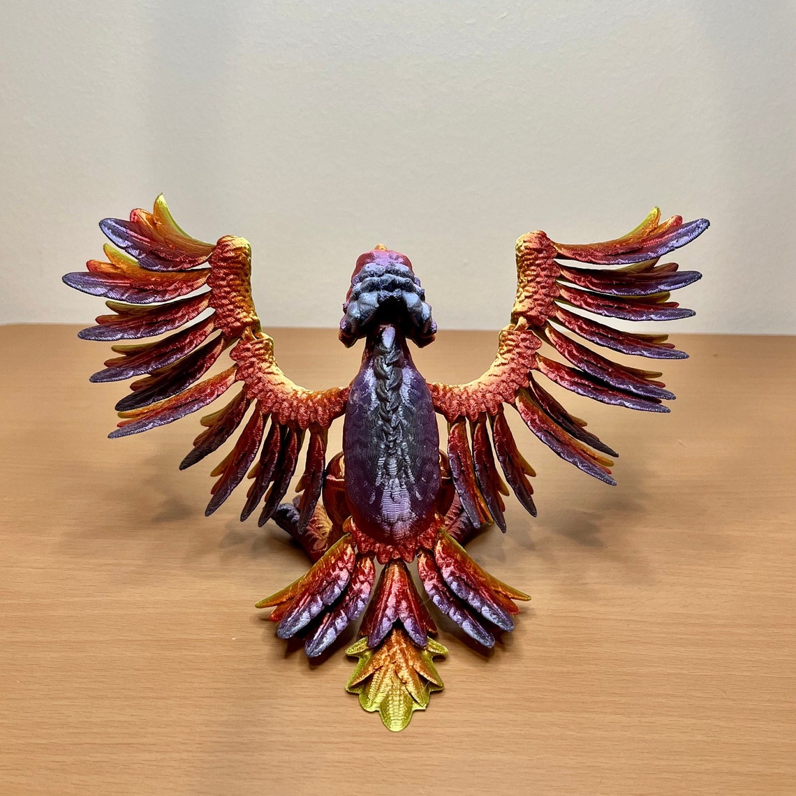 3D Printed Articulated Flexi Phoenix Bird Rainbow Flexi - Etsy