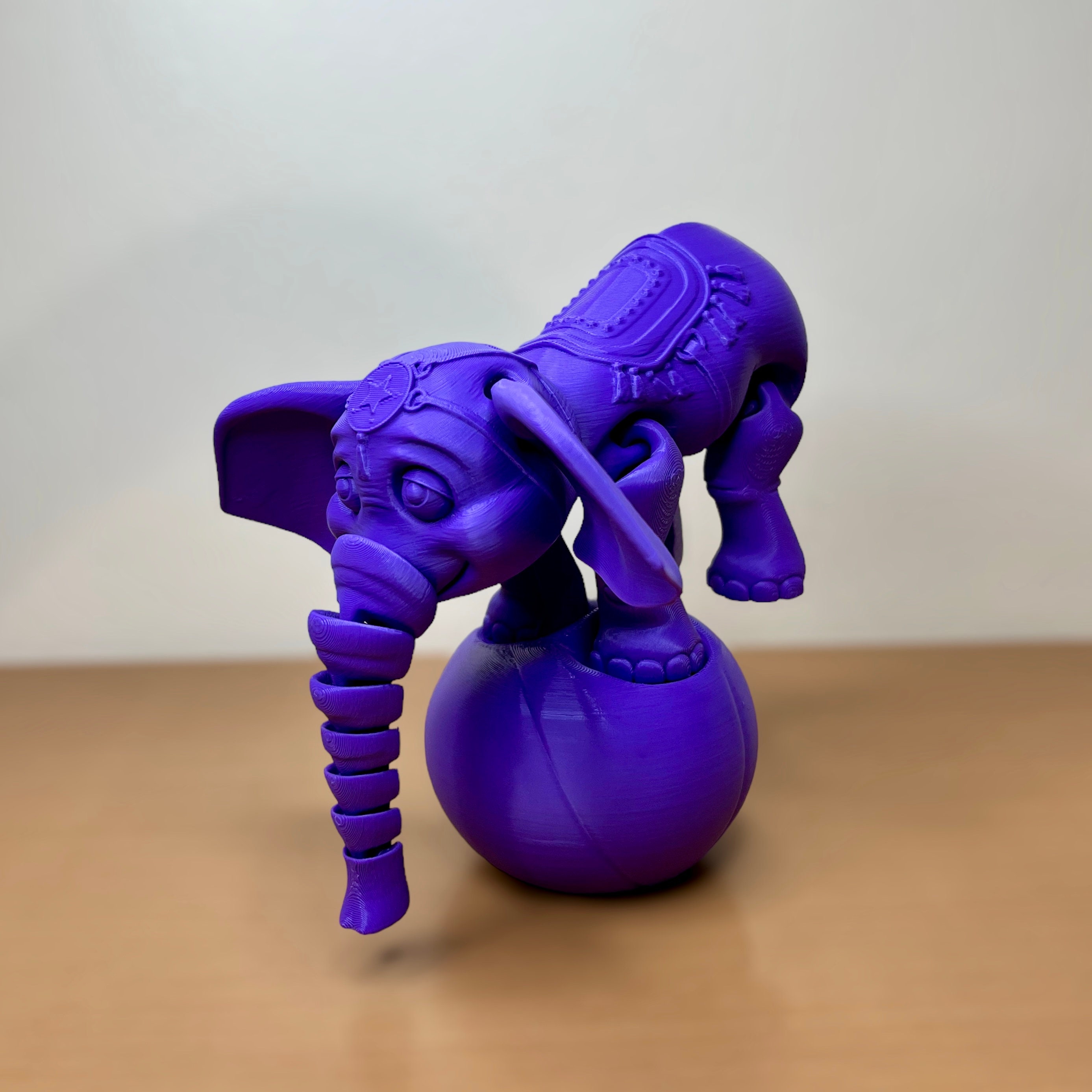 3D Printed Flexi Elephant Fidget Toy, Articulated Elephant Toy ...