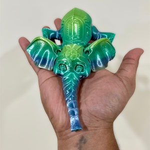 3D Printed Flexi Elephant Fidget Toy, Articulated Elephant Toy ...