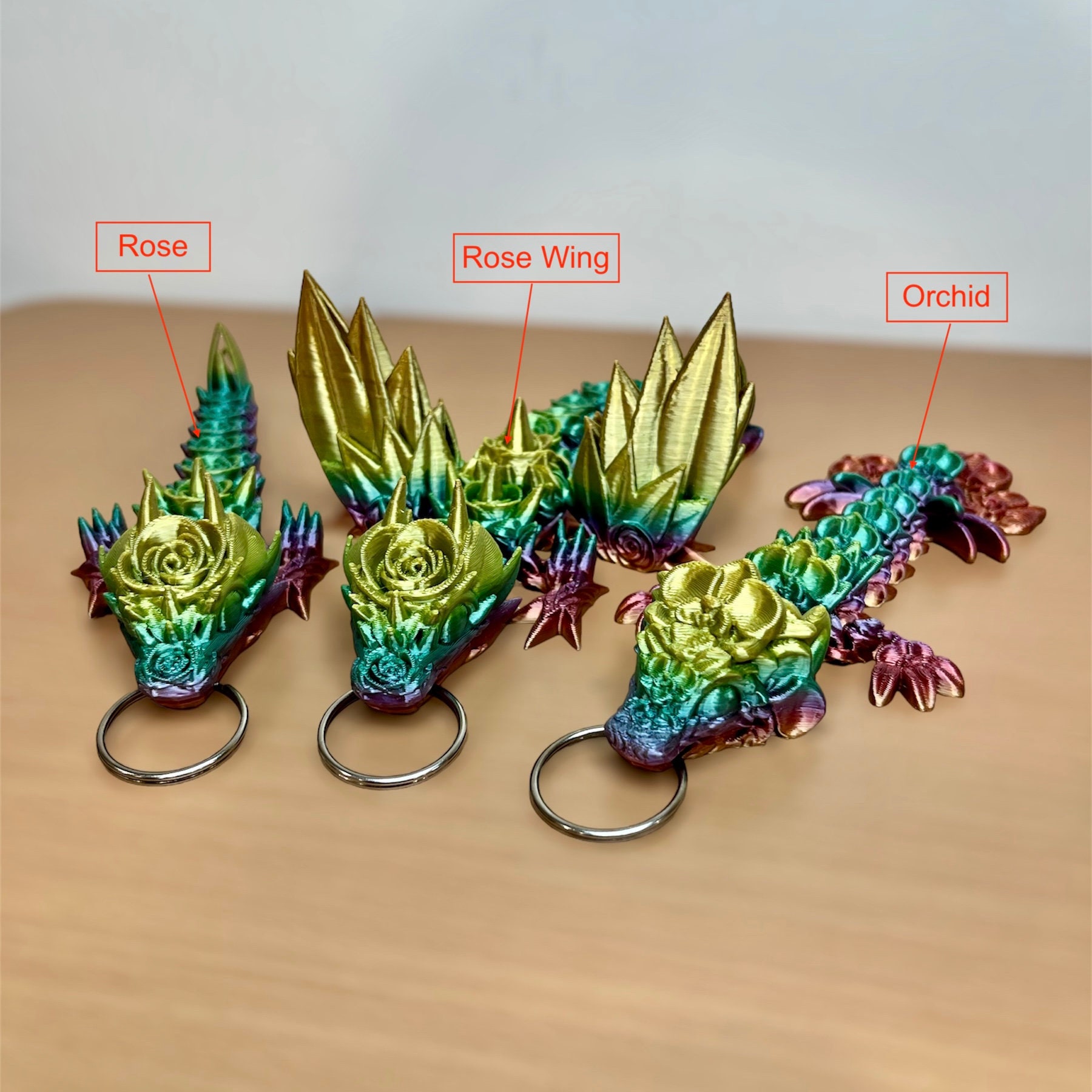 3D Printed Baby Dragon Fidget Toys Articulated Dragons - Etsy