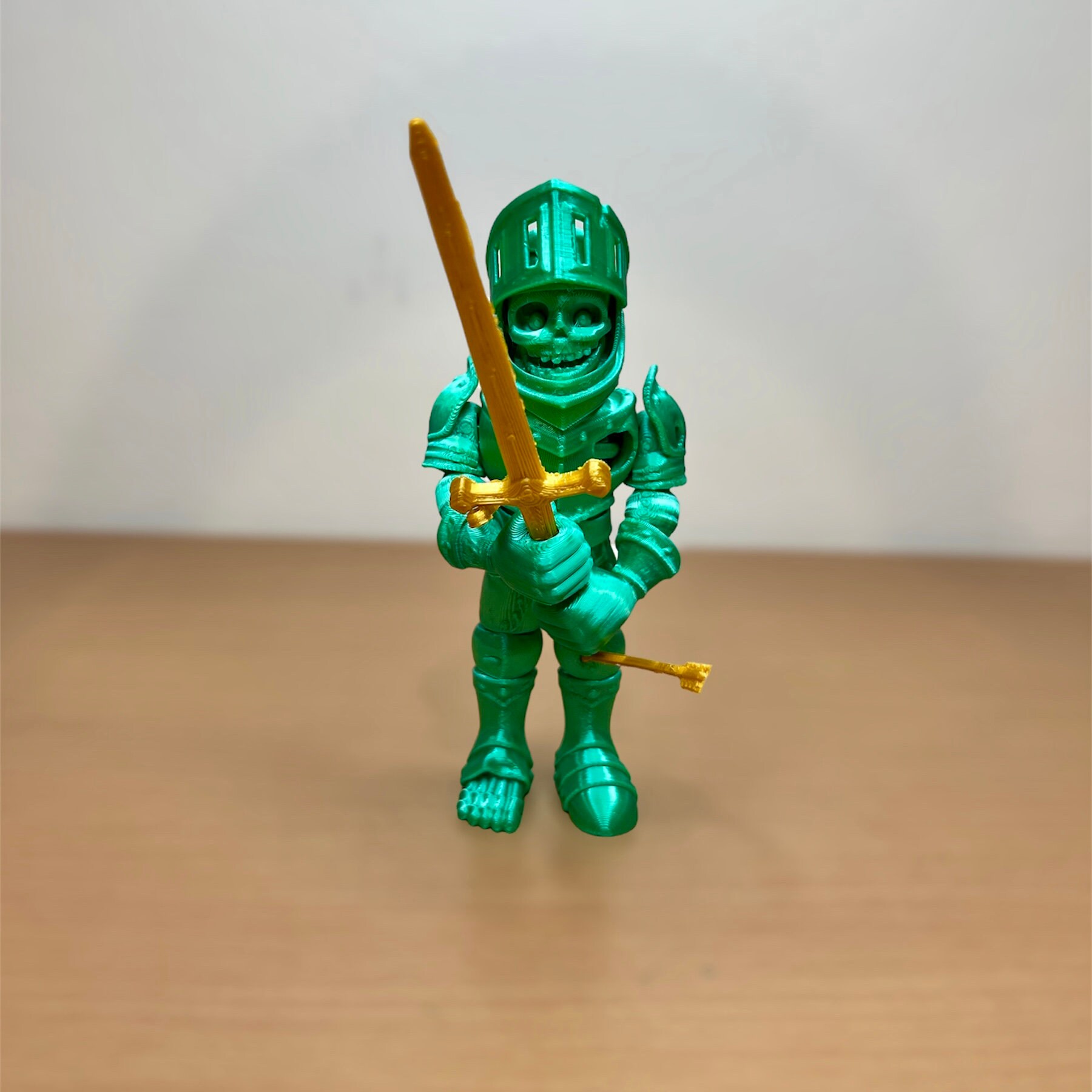 3D Printed Flexi Skeleton Knight With Face Shield, Articulated Skeleton ...