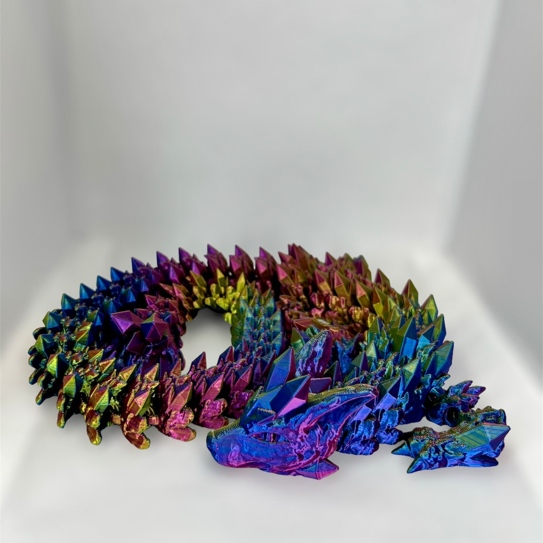 3D Printed Dragon-articulated Dragon-3d Printed Sensory Stress Fidget ...