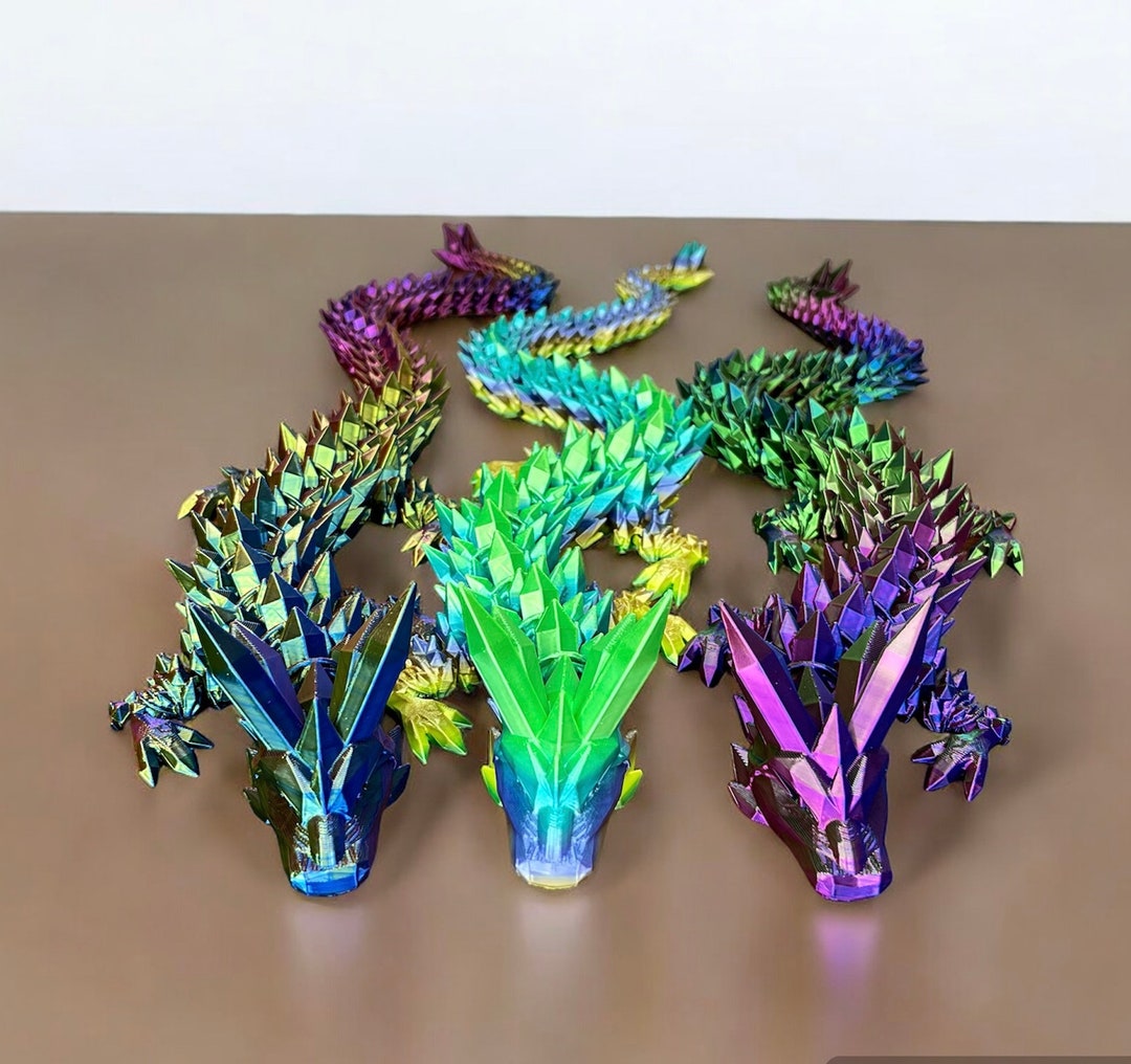 3D Printed Dragon-articulated Dragon-3d Printed Sensory Stress Fidget ...